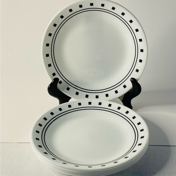 Corelle | Dining | Corelle City Block Set Of 5 Salad Plates Modern Mcm ...